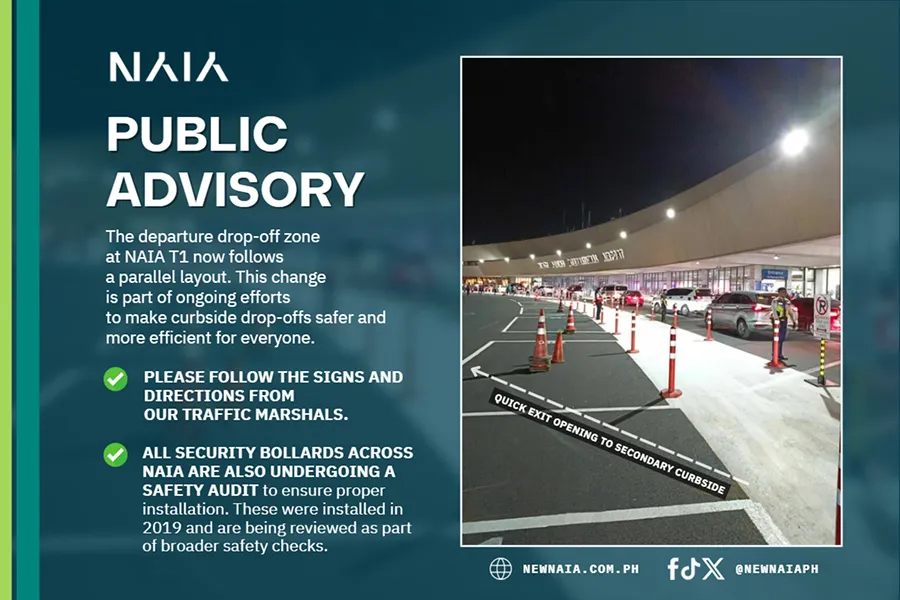 NAIA T1 Drop-Off Zone Now in Parallel Layout